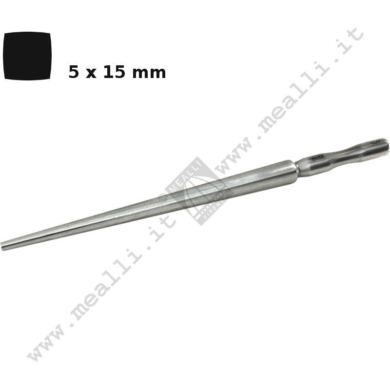 Rounded Square Forming Mandrel 5 x 15 mm