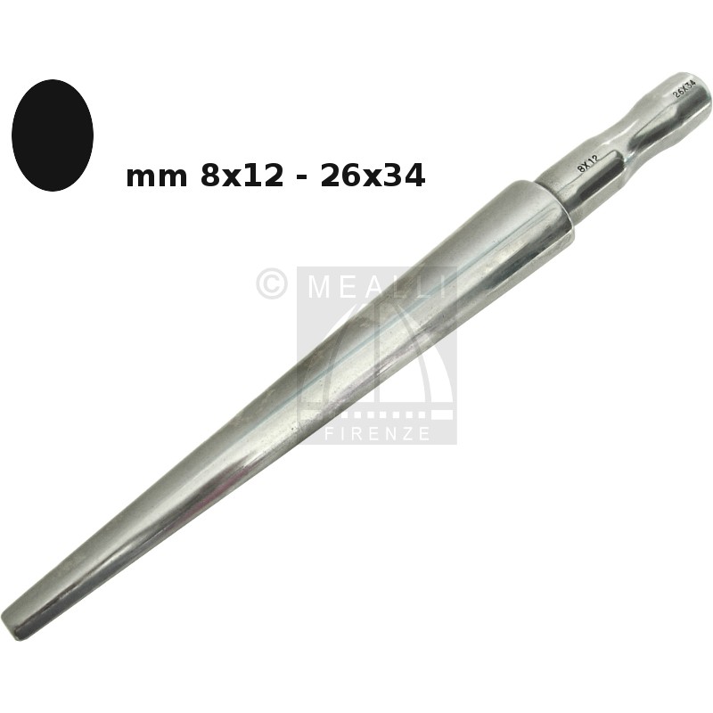 Steel Oval Forming Mandrel mm 8x12 - 26x34