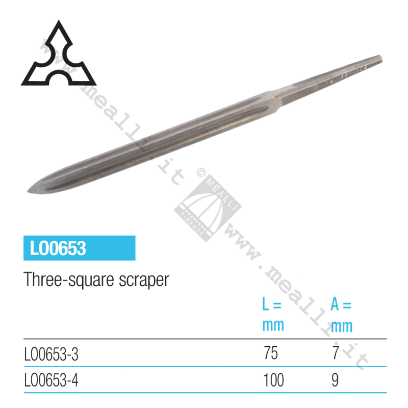 Three-square scraper Vallorbe LO0653