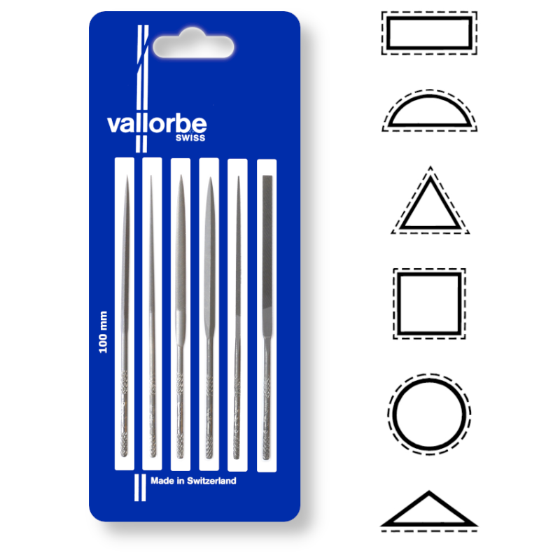Set of 6 VALLORBE Needle File