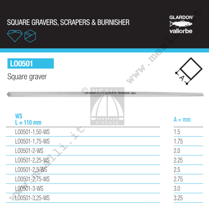 Bulino Vallorbe WS Quadrato